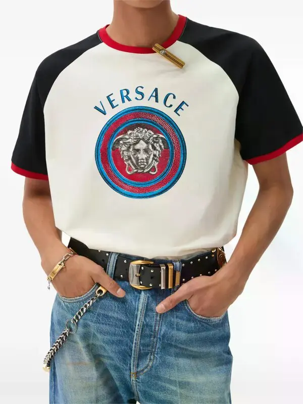 Versace Printed Cotton-jersey Regular T-shirt