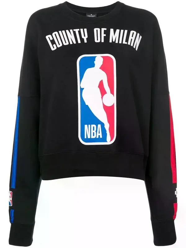 COUNTY OF MILAN Marcelo Burlon X Nba Logo Sweatshirt - Black