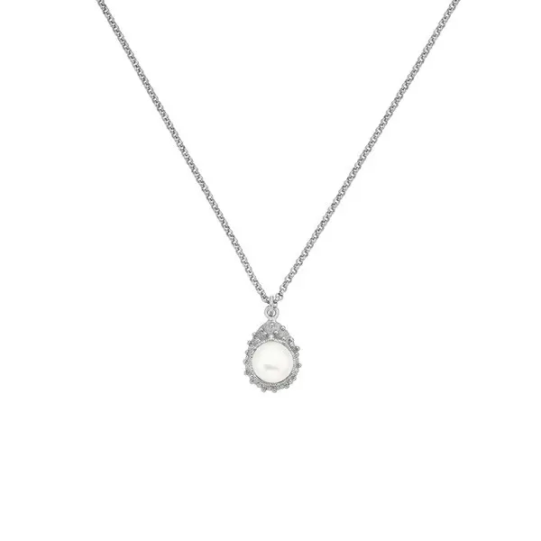 ZOË & MORGAN Zoe And Morgan Silver Lulu Necklace With Pearl - Silver/white