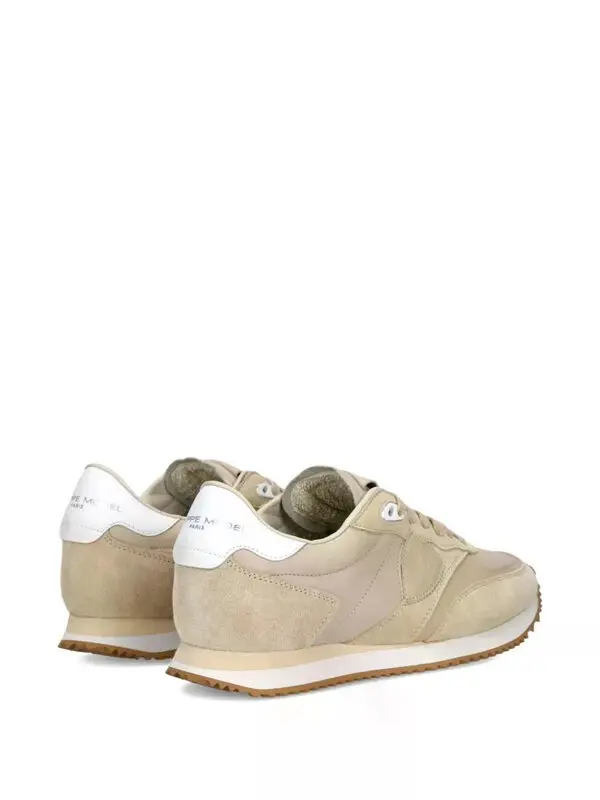 Philippe Model Blville Perforated Leather Trainers - Neutrals