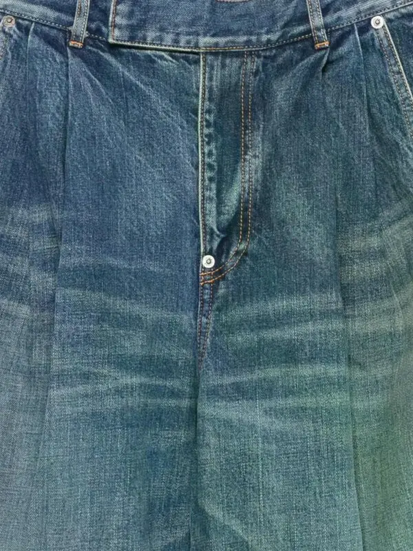 Undercover Pleated Whiskered Jeans