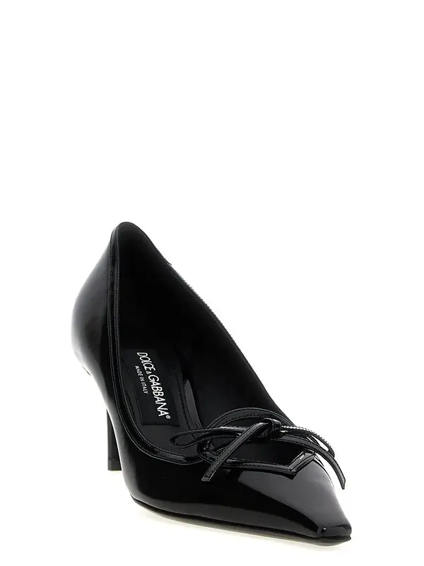 Dolce & Gabbana Patent Leather "mun" Pumps With Bow Detail