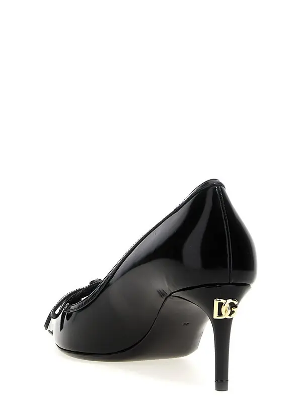 Dolce & Gabbana Patent Leather "mun" Pumps With Bow Detail