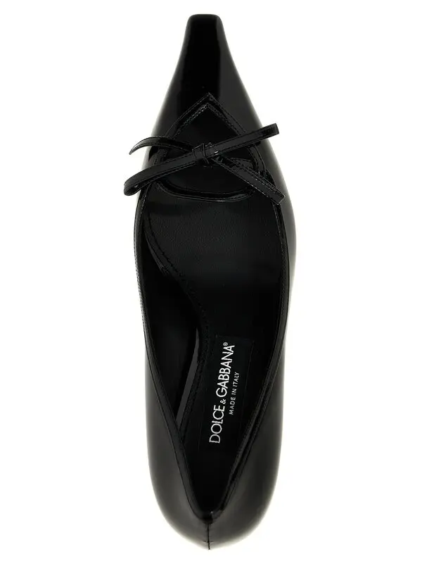 Dolce & Gabbana Patent Leather "mun" Pumps With Bow Detail