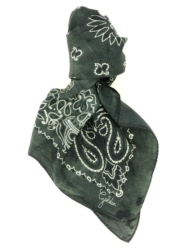GOLDEN GOOSE Paisley Scarf - Green
