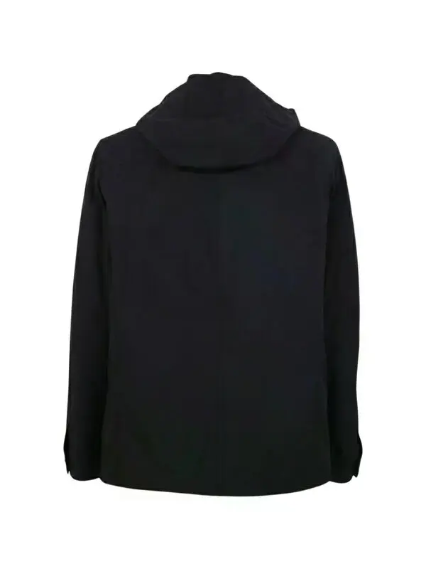 MOORER Dark Hooded Button-up Jacket