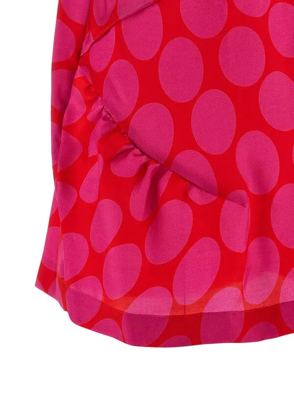 Dries Van Noten Caliya Polka Dot Viscose Maxi Top - Pink
