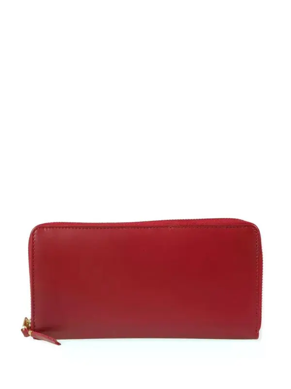 Comme Des Garçons Zip-around Leather Wallet - Red
