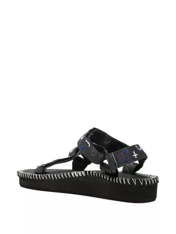 ARIZONA LOVE Trekky Embroidered Blanket-stitched Sandals
