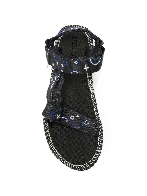 ARIZONA LOVE Trekky Embroidered Blanket-stitched Sandals