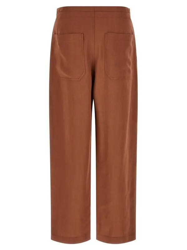 Brunello Cucinelli Tailored Track Pants In Viscose And Linen