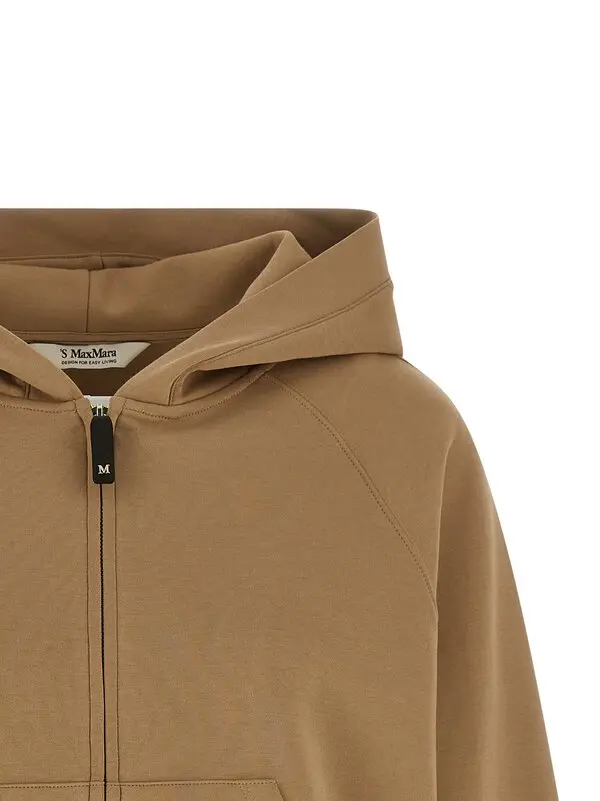 Max Mara Mmalma' Cotton Blend Zip-up Hoodie