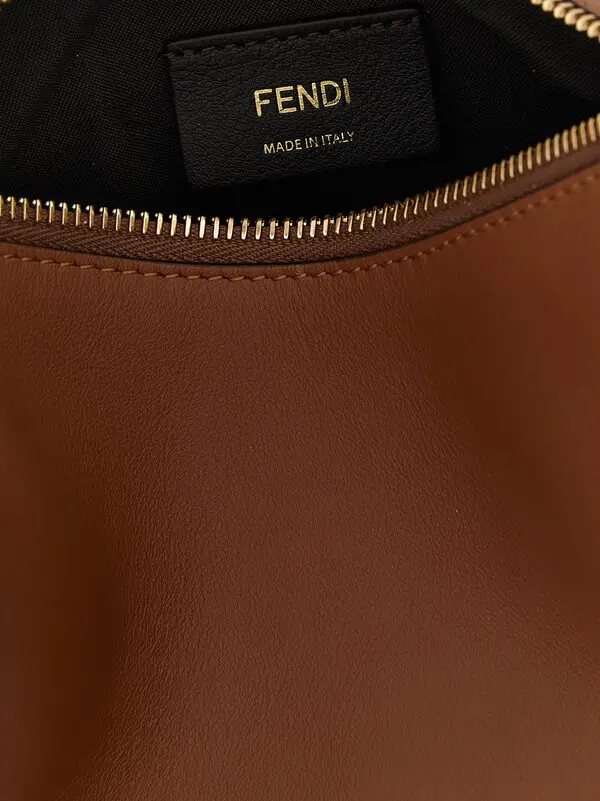 Fendi Ff Denim Fendigraphy Mini Handbag - Brown