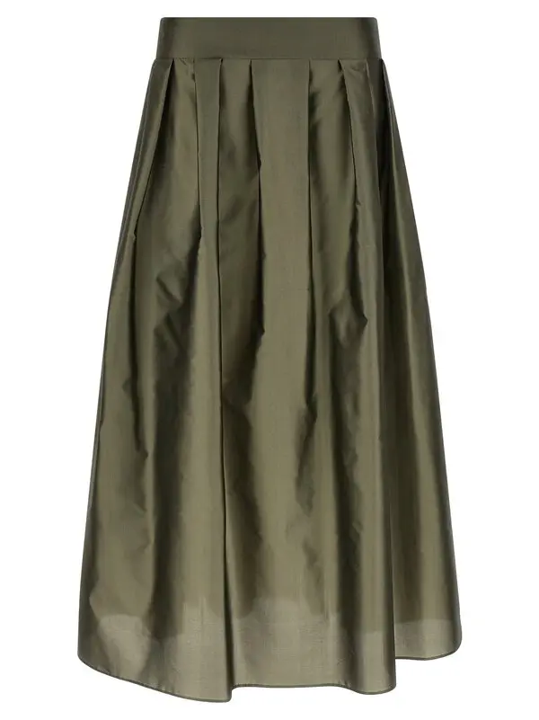 Max Mara S Mmeffetto' Pleated Silk Blend Organza Skirt