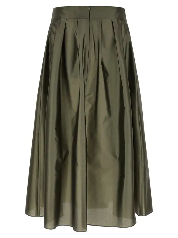 Max Mara S Mmeffetto' Pleated Silk Blend Organza Skirt