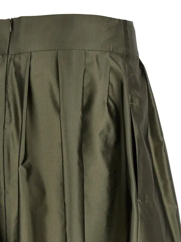 Max Mara S Mmeffetto' Pleated Silk Blend Organza Skirt