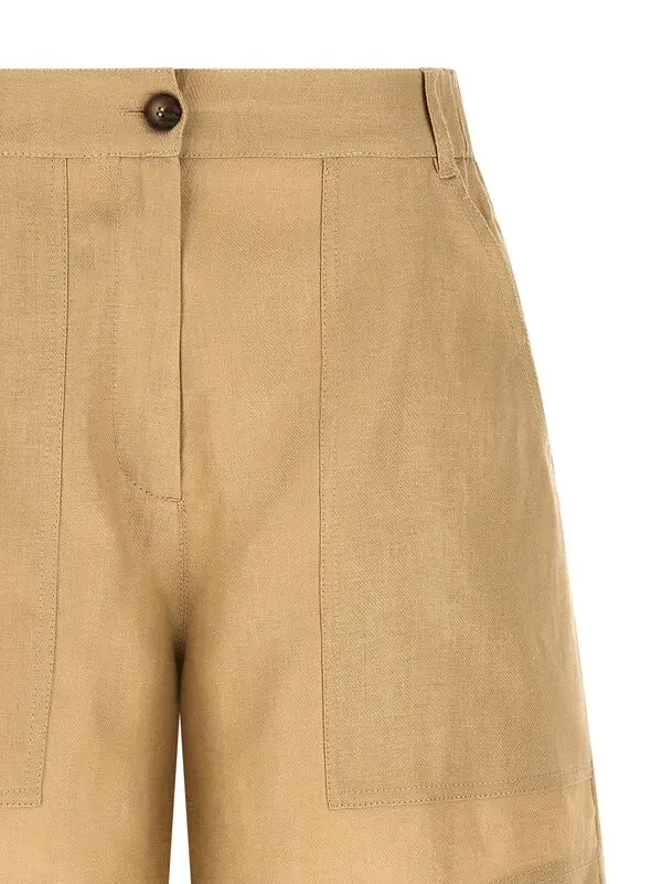 Max Mara Linen Wide Leg Shorts