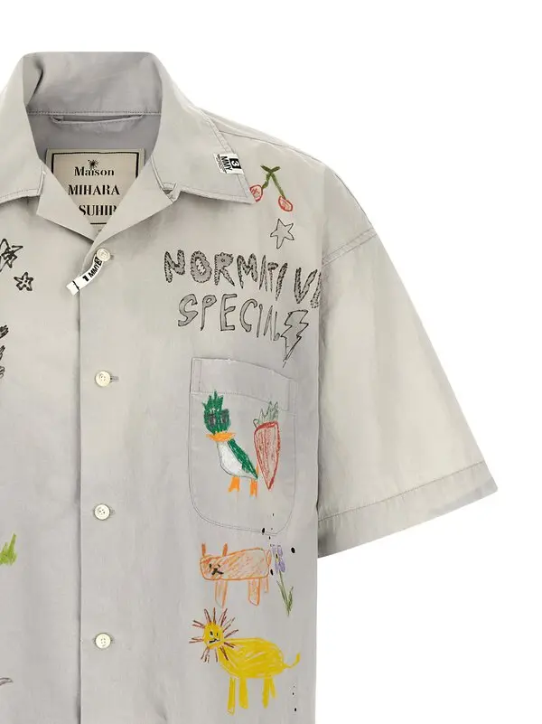 Mihara Yasuhiro Graffiti Print Shirt