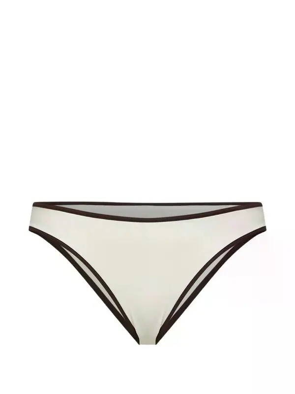 MC2 SAINT BARTH Contrast Trim Bikini Bottoms - Neutrals