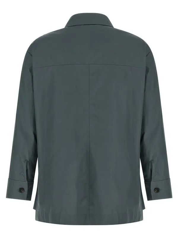 Max Mara S' Marianne Cotton Poplin Shirt - Gray