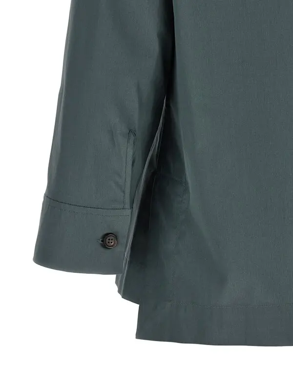 Max Mara S' Marianne Cotton Poplin Shirt - Gray
