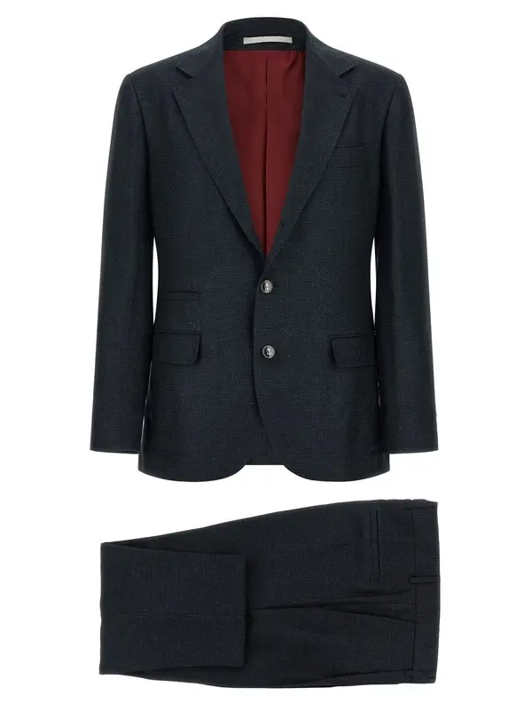 Brunello Cucinelli Hopsack Dress - Blue