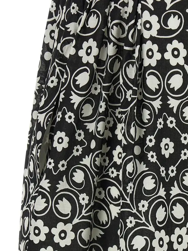 Max Mara Wkimoli' Capsule 'mediterranean Ease' Printed Cotton Voilé Dress
