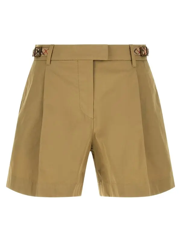 Burberry Raina Cotton Poplin Shorts - Cream