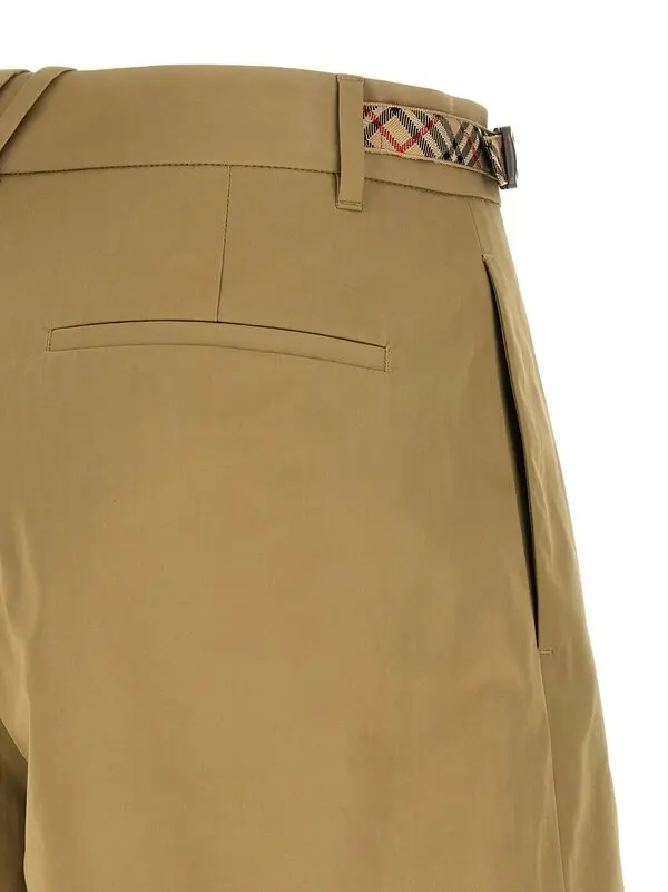 Burberry Raina Cotton Poplin Shorts - Green