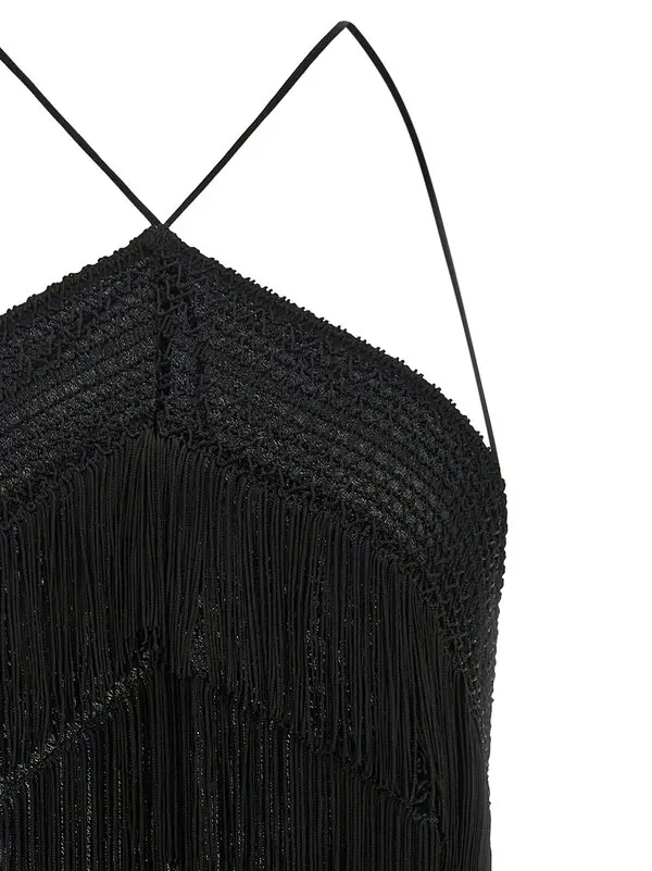 Andamane Reina Top With Fringe Detail