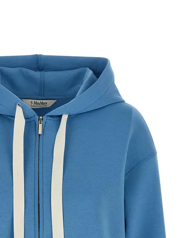 Max Mara Mmdoria' Full Zip Hoodie - Blue