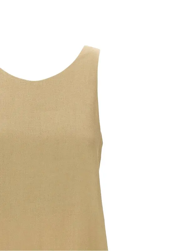Max Mara Wikdolmen" Mediterranean Ease Linen Gabardine Dress
