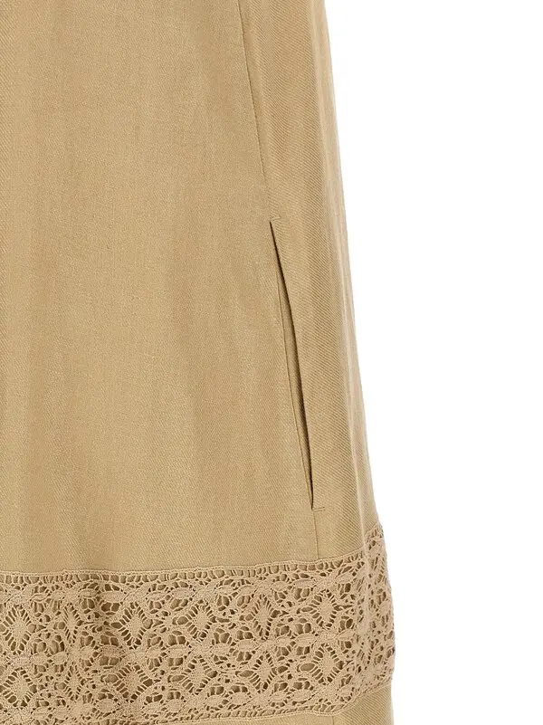 Max Mara Wikdolmen" Mediterranean Ease Linen Gabardine Dress