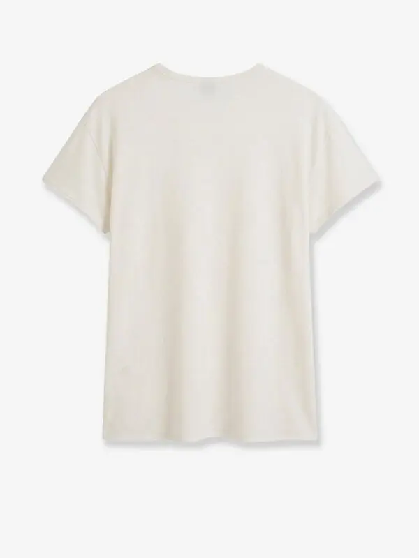 TOTEME Silk Short Sleeve Crew Neck Sweater - Cream