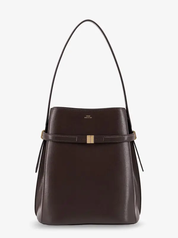TOTEME Belted Leather Bucket Bag - Multicolor