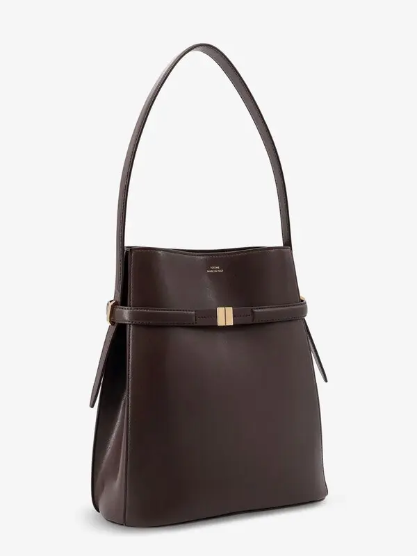 TOTEME Belted Leather Bucket Bag - Multicolor