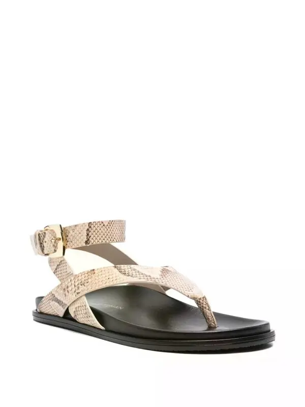 STUART WEITZMAN Marykate Snakeskin-effect Sandals