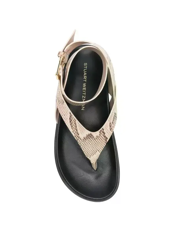 STUART WEITZMAN Marykate Snakeskin-effect Sandals
