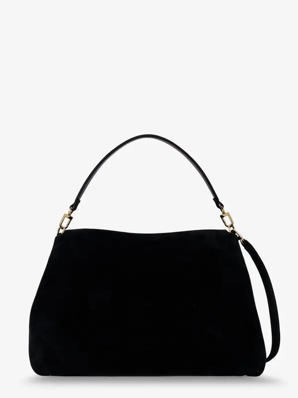 TOTEME T-lock Leather Handbag - Black