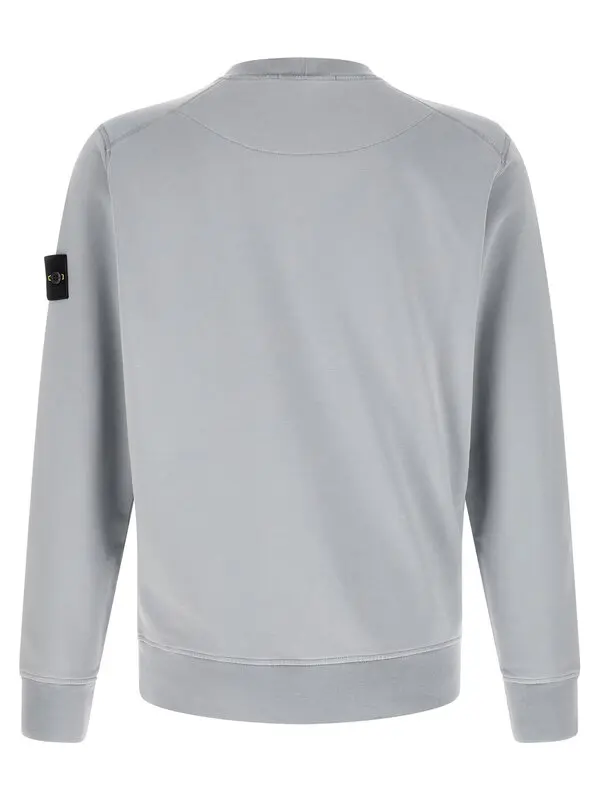 Stone Island Garment-dyed Cotton Crewneck Sweatshirt - Gray