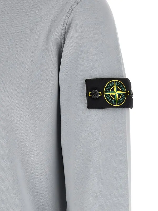 Stone Island Garment-dyed Cotton Crewneck Sweatshirt - Gray