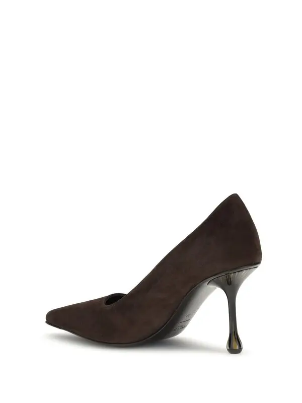 JIMMY CHOO Ixia Suede Pointed Toe Pumps - Brown