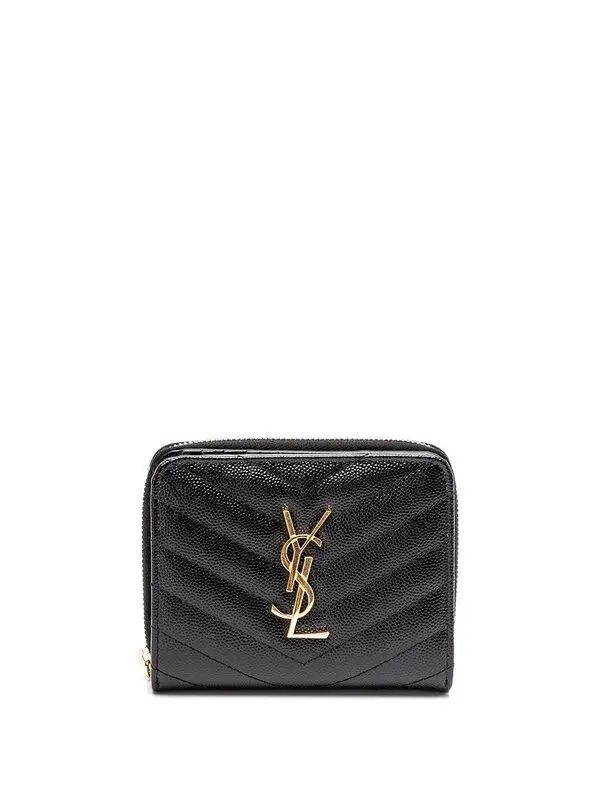 Saint Laurent Cassandre Matelassé` Compact Zip Around Wallet - Multicolor