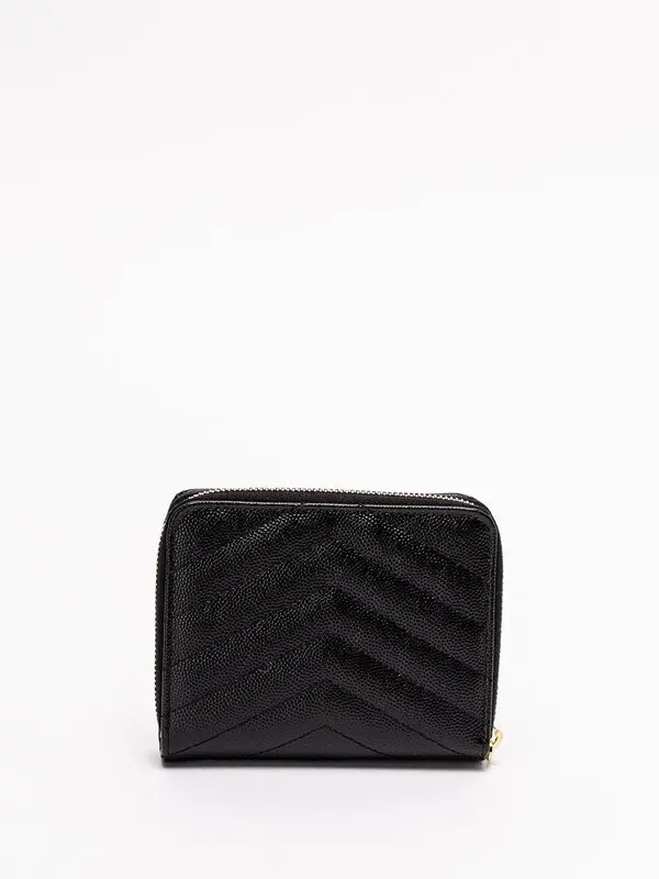 Saint Laurent Cassandre Matelassé` Compact Zip Around Wallet - Multicolor