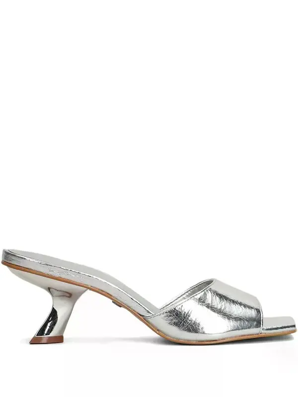 ANDREA CARRANO Tone Leather High Heel Sandals