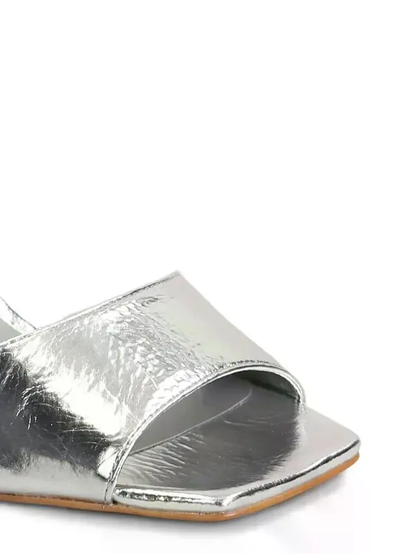 ANDREA CARRANO Tone Leather High Heel Sandals