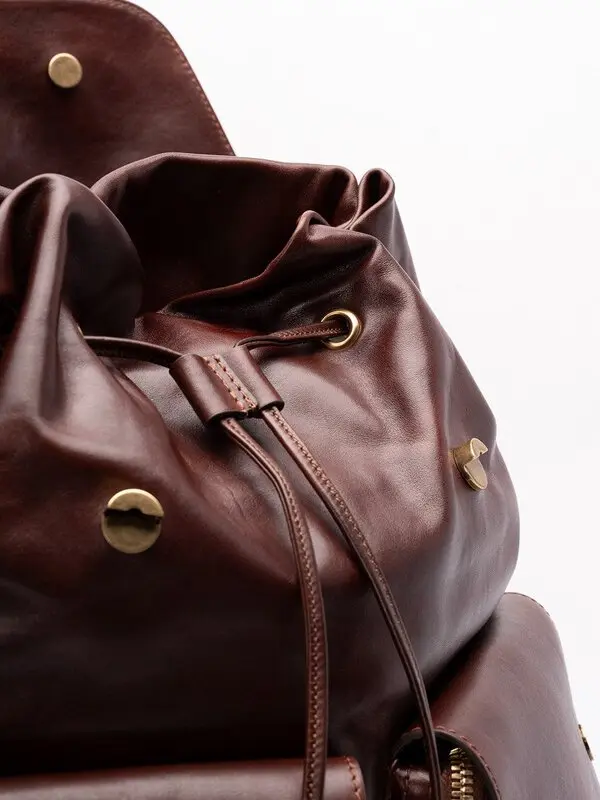 Brunello Cucinelli Calf Leather Backpack - Multicolor