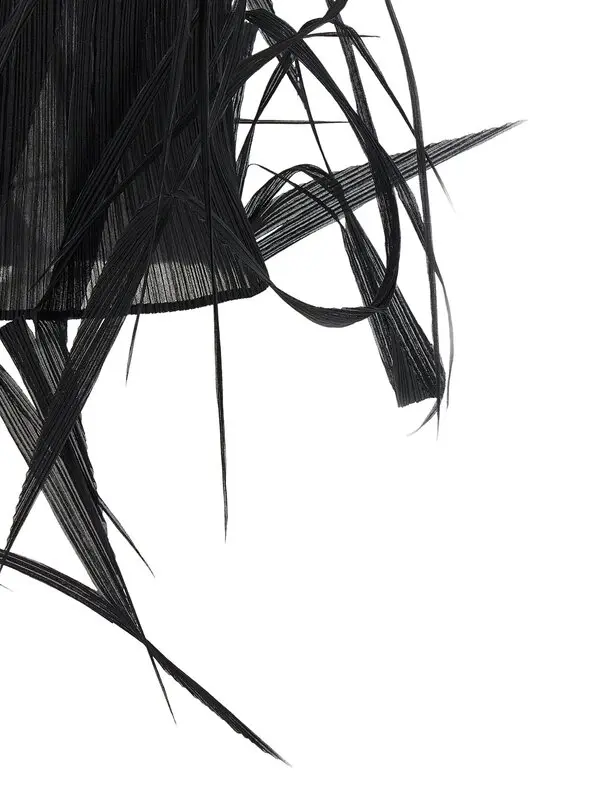 Issey Miyake Urban Jungle" Pleated Top With Woven Fabric Appliqu