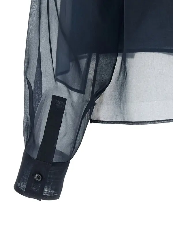 Max Mara Wkdcolomba" Semi-transparent Silk Organza Shirt