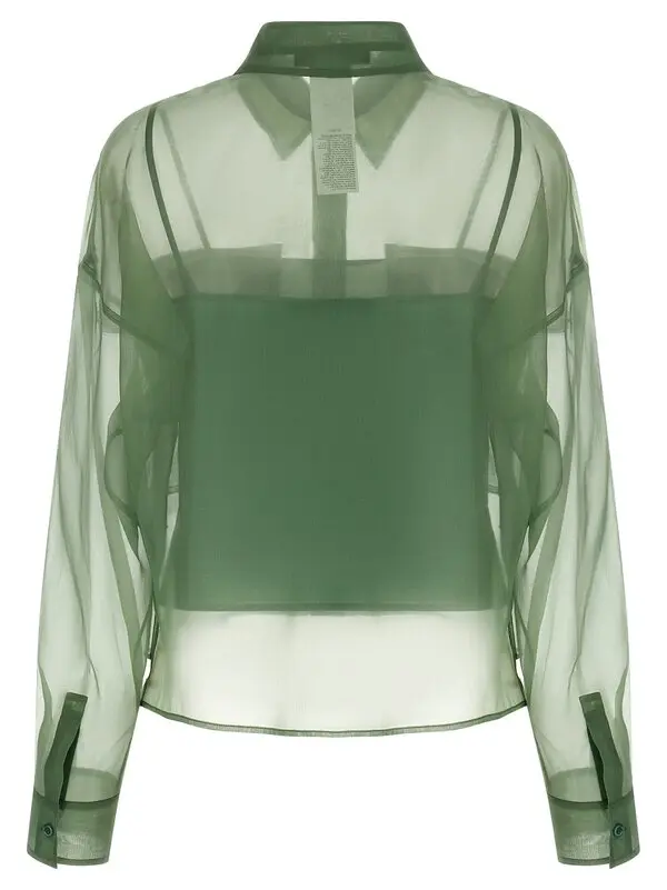 Max Mara Wkdcolomba" Semi-transparent Silk Organza Shirt